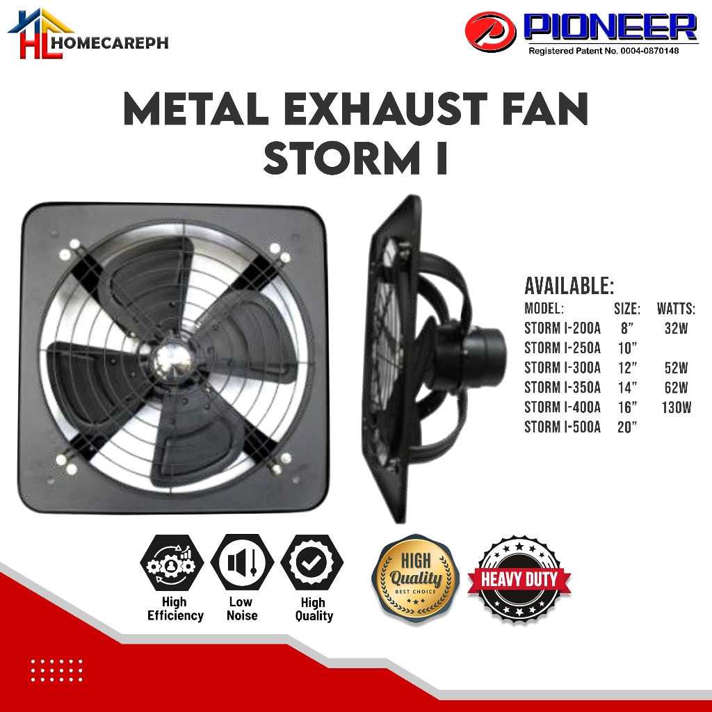 Pioneer Metal Exhaust Fan Storm I | Shopee Philippines