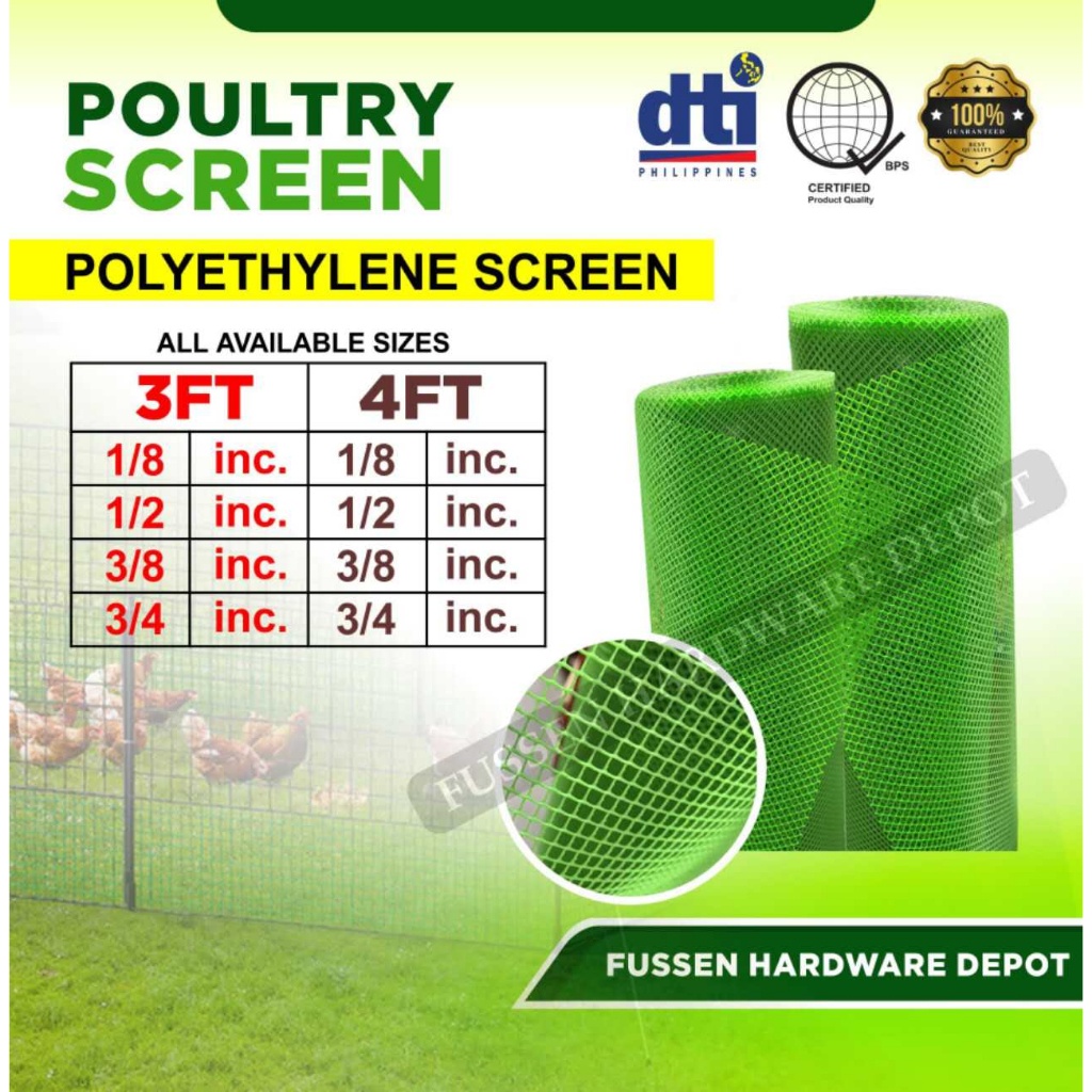 1ROLL 30METES POLYETHYLENE Chicken SCREEN Bird Rabbit Fencing Mesh Coop ...