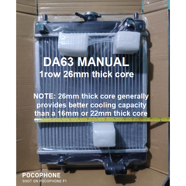 DA63 DA63T RADIATOR MANUAL 26mm thick core | Shopee Philippines