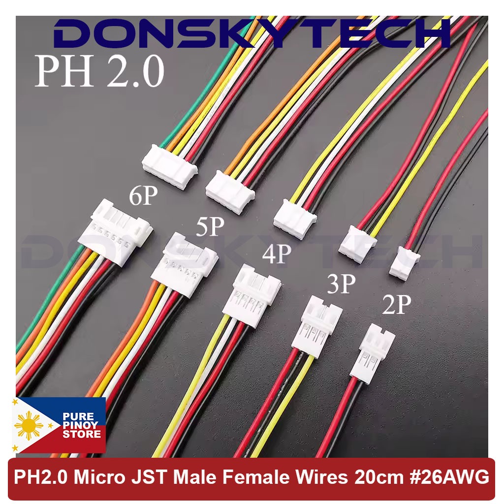 PH2.0 Micro JST Male Female Plug Jack Cable Connector PH 2.0mm ...