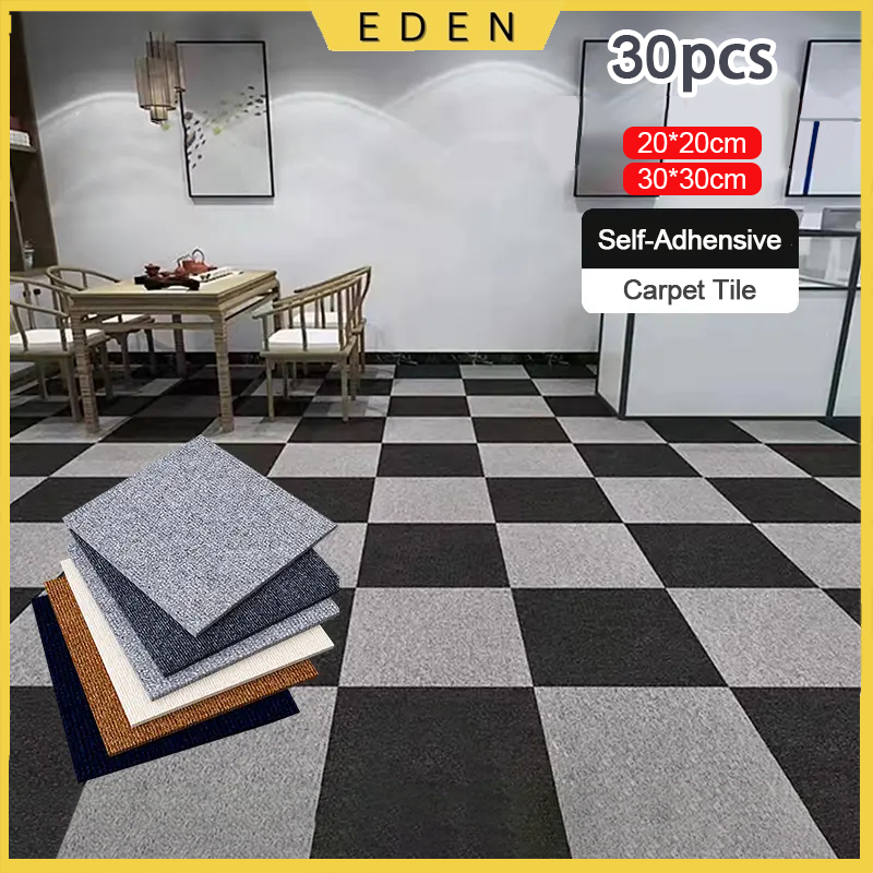 Carpet Floor Self Adhesive Sticker 30PCS Nonslip Square DIY Waterproof ...