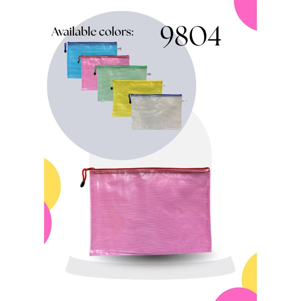 3L Mesh Zipper File Bag A4/B4 Waterproof Storage Pouch Envelope File ...