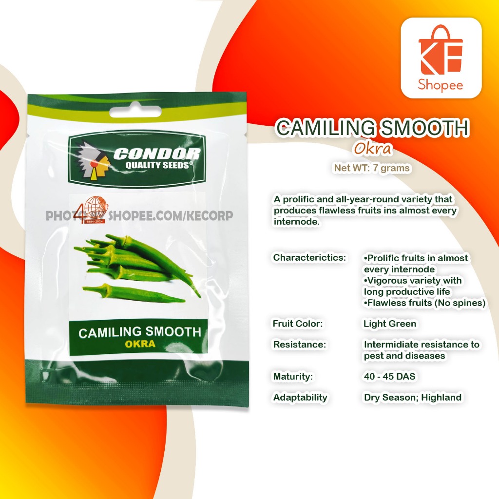 Condor Vegetable Seeds Okra Smooth kcS11207 | Shopee Philippines