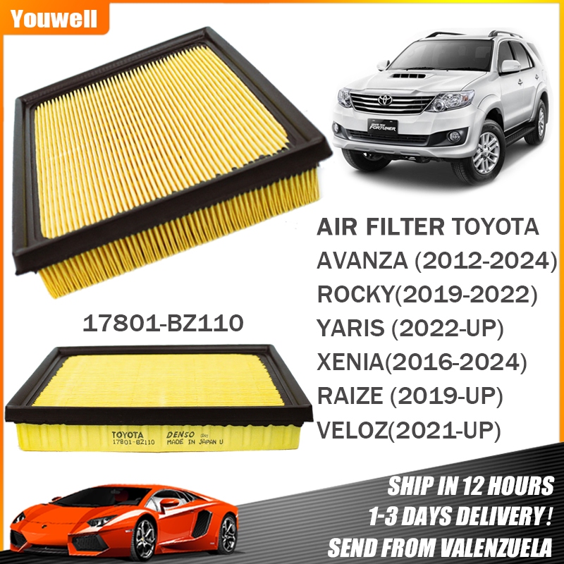 Air Filter (17801-BZ110) For Toyota Avanza (2012-2022) / Raize (2022-Up ...