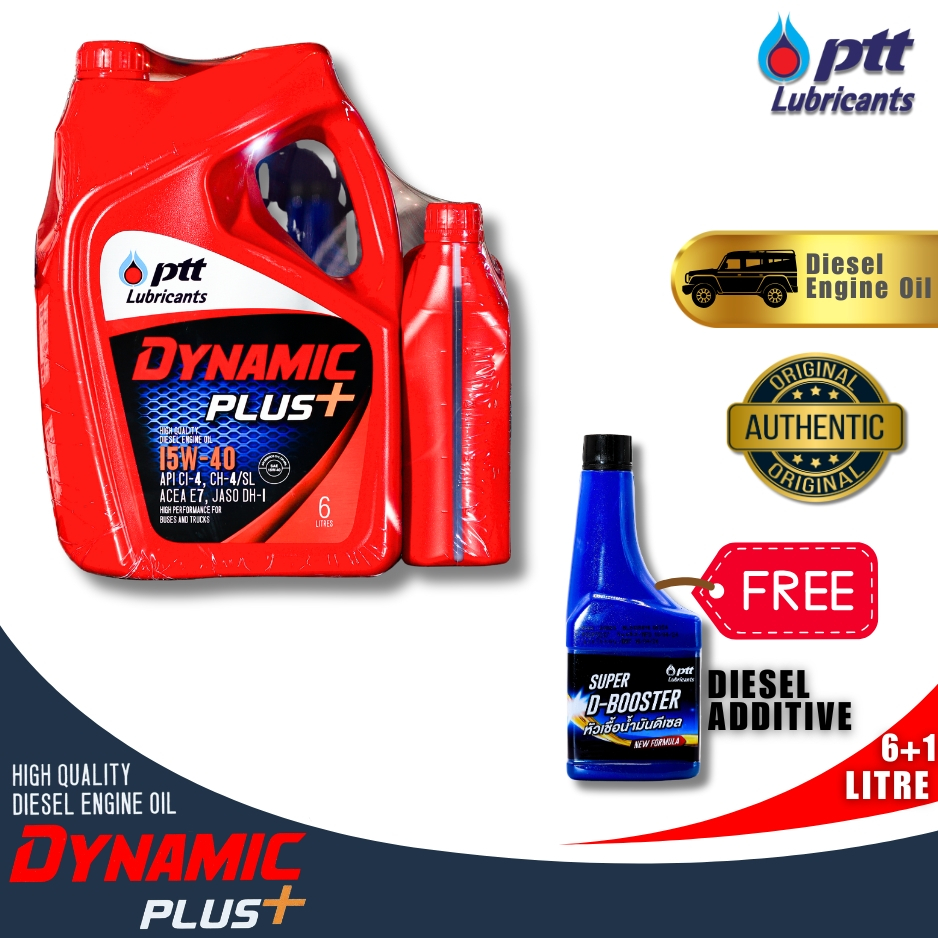 PTT Lubricants Dynamic Plus+ 15W-40 High Quality for Diesel Engine Oil ...
