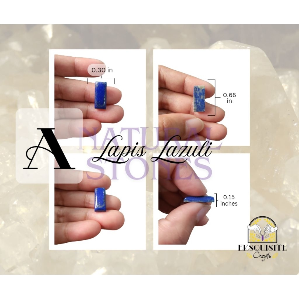 Lapis Lazuli Rectangle Natural Stone Cabochon NS - LL | Shopee Philippines