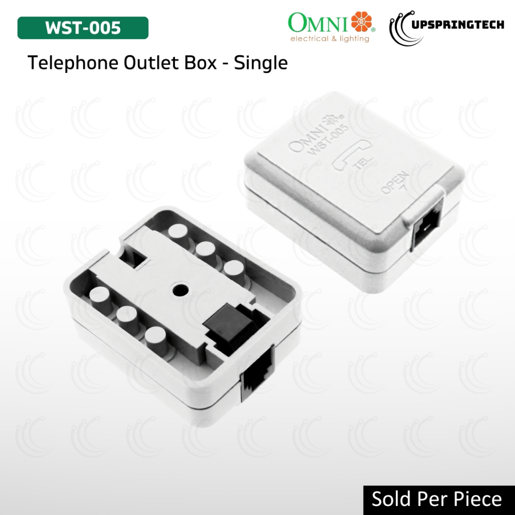 Omni Telephone Outlet Box Single Port Surface Type – WST-005 | Shopee ...