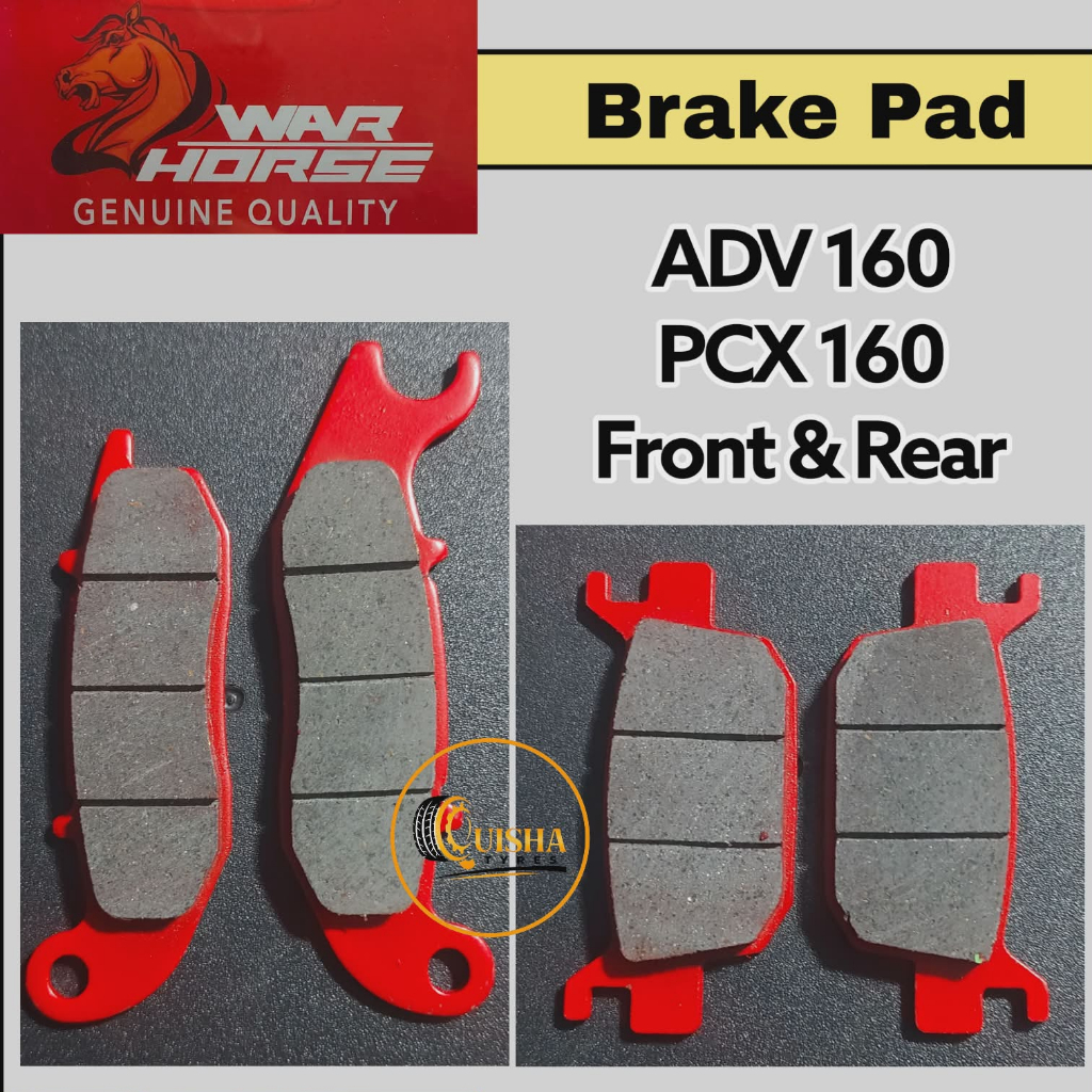 Warhorse Brake Pad PCX 160 / Brake Pad ADV 160 SET Front & Rear ...