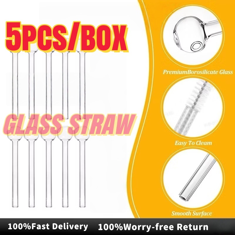 Design reusable drinking glass, transparent straw, environmentally ...