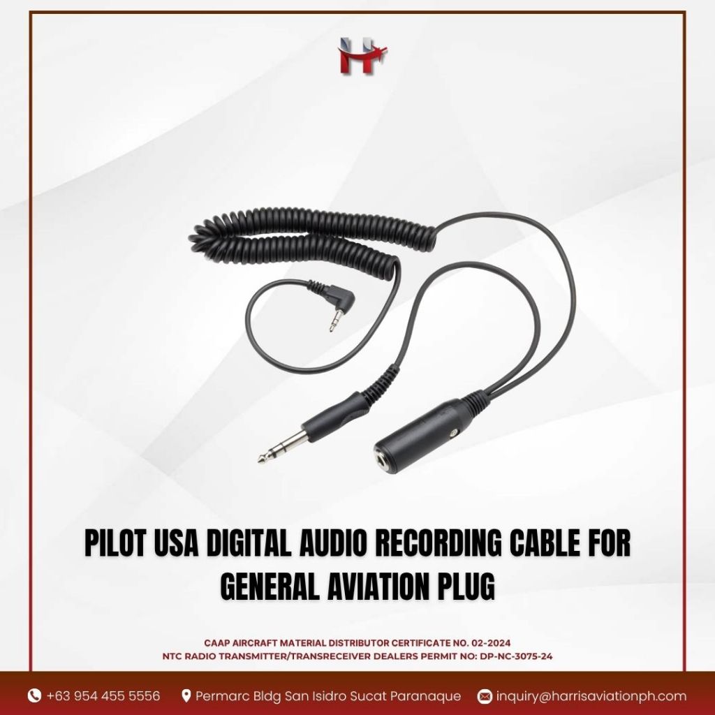 PILOT USA DIGITAL AUDIO RECORDING CABLE FOR GENERAL AVIATION PLUG ...