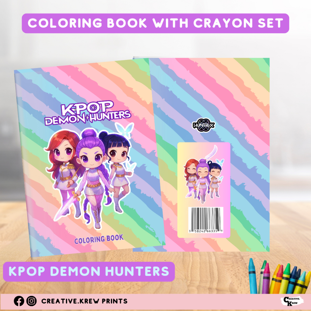 KPOP DEMON HUNTERS Personalized Coloring & Activity Book Crayons ...