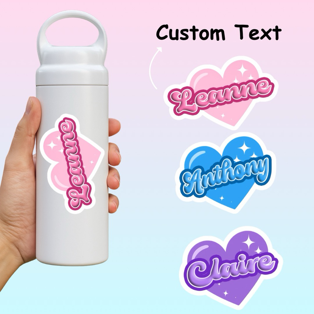 Personalized Sticker Name Waterproof Leanne Font | Shopee Philippines
