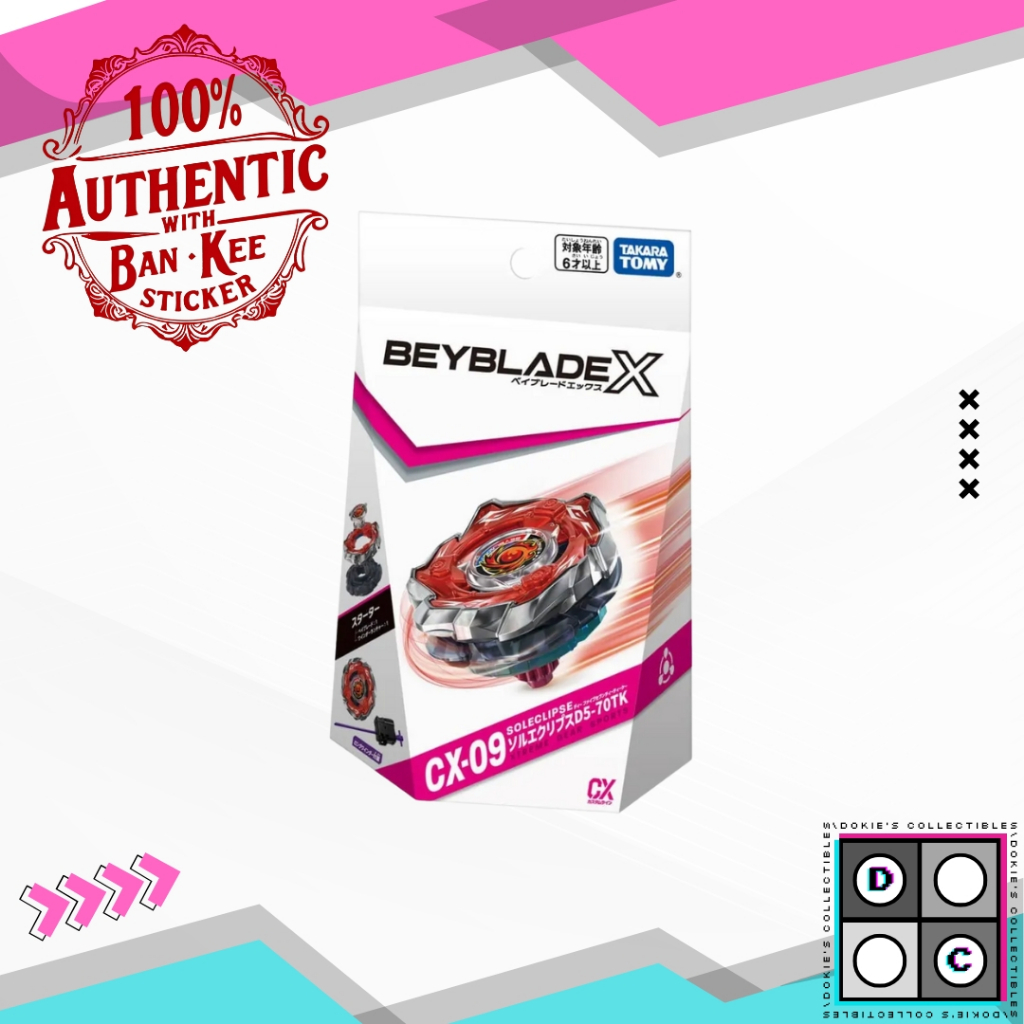 Beyblade X CX-09 SolEclipse D5-70TK | Original Takara Tomy w/ Ban Kee ...