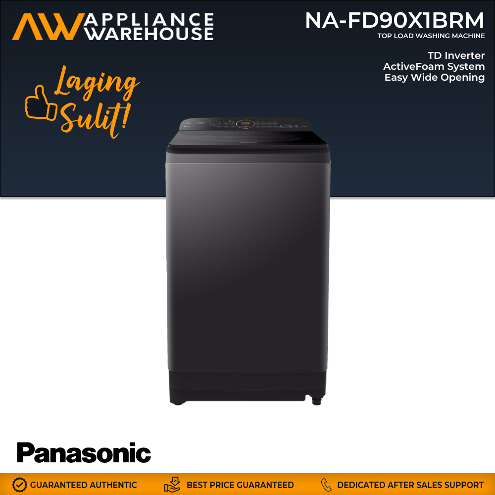 Panasonic NA-FD90X1BRM 9 kg TD Inverter Top Load Fully Automatic Washer ...