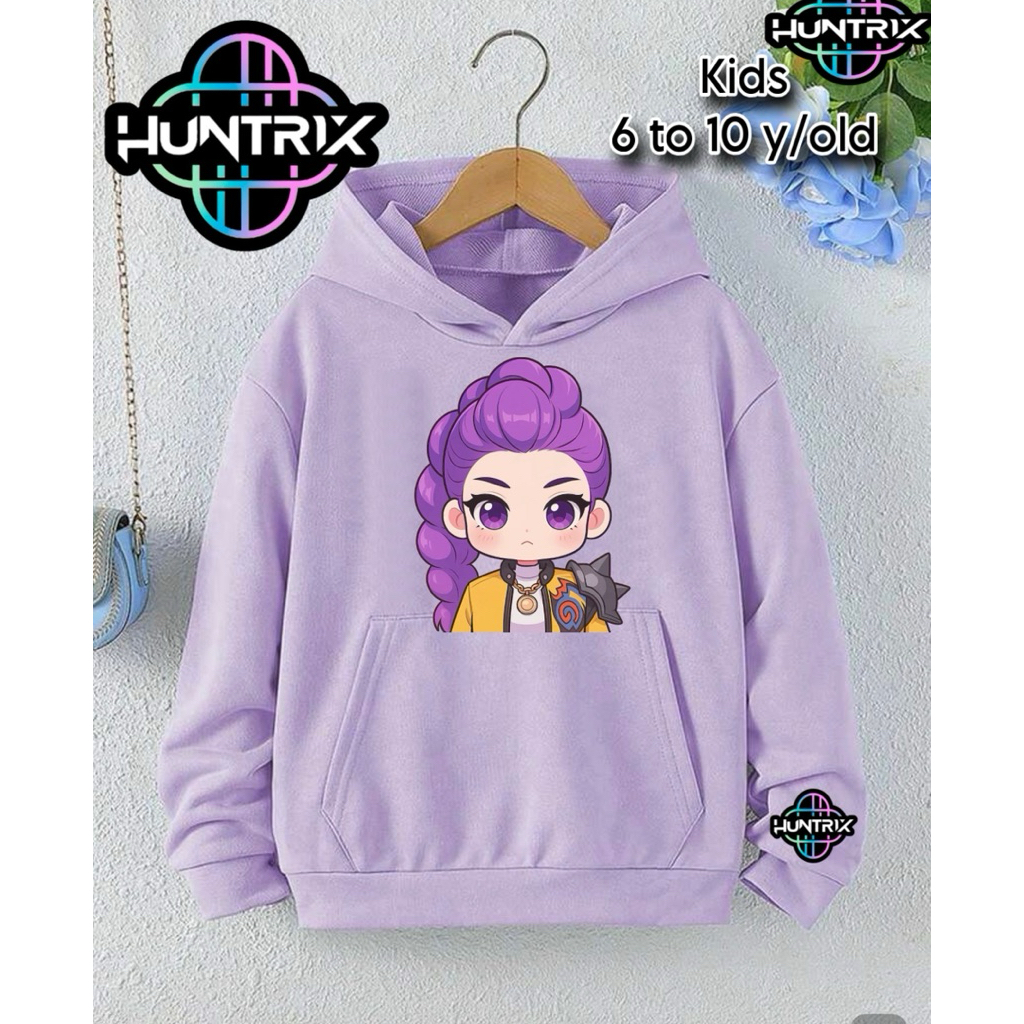 HUNTRIX HOODIE KIDS FIT 6 yo 10 y/old FABRIC COTTON BRASS, FULL DTF ...
