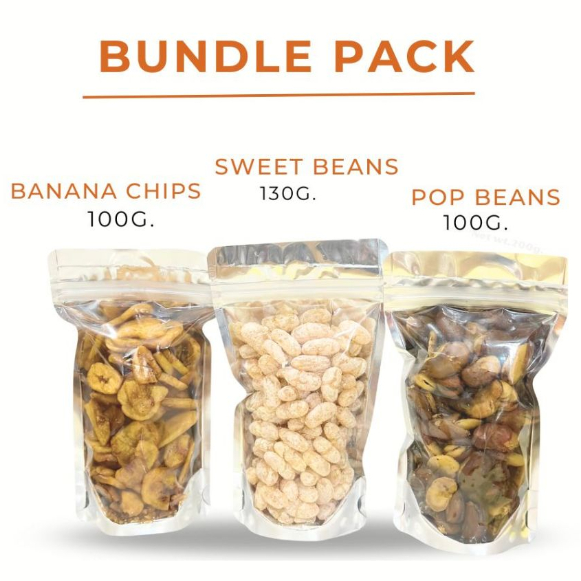 AFFORDABLE BUNDLE PACK (Banana Chips, Sweet Beans & Pop Beans) | Shopee ...