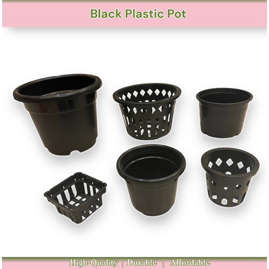 GBO Katrina: Black Plastic Pot | Garden Supply | for Orchids ...