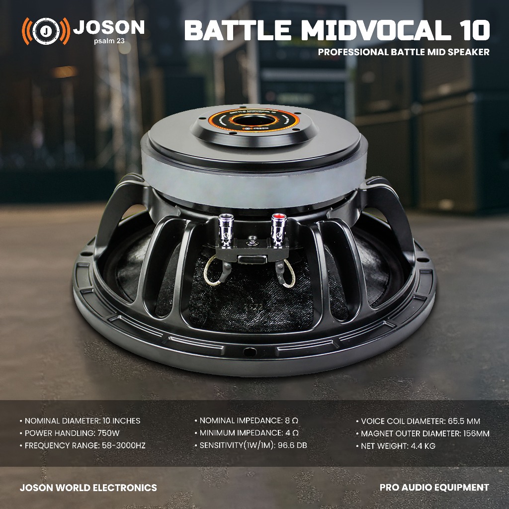 Joson BATTLE MIDVOCAL 10 Professional Mid Speaker (1pc) | Shopee ...