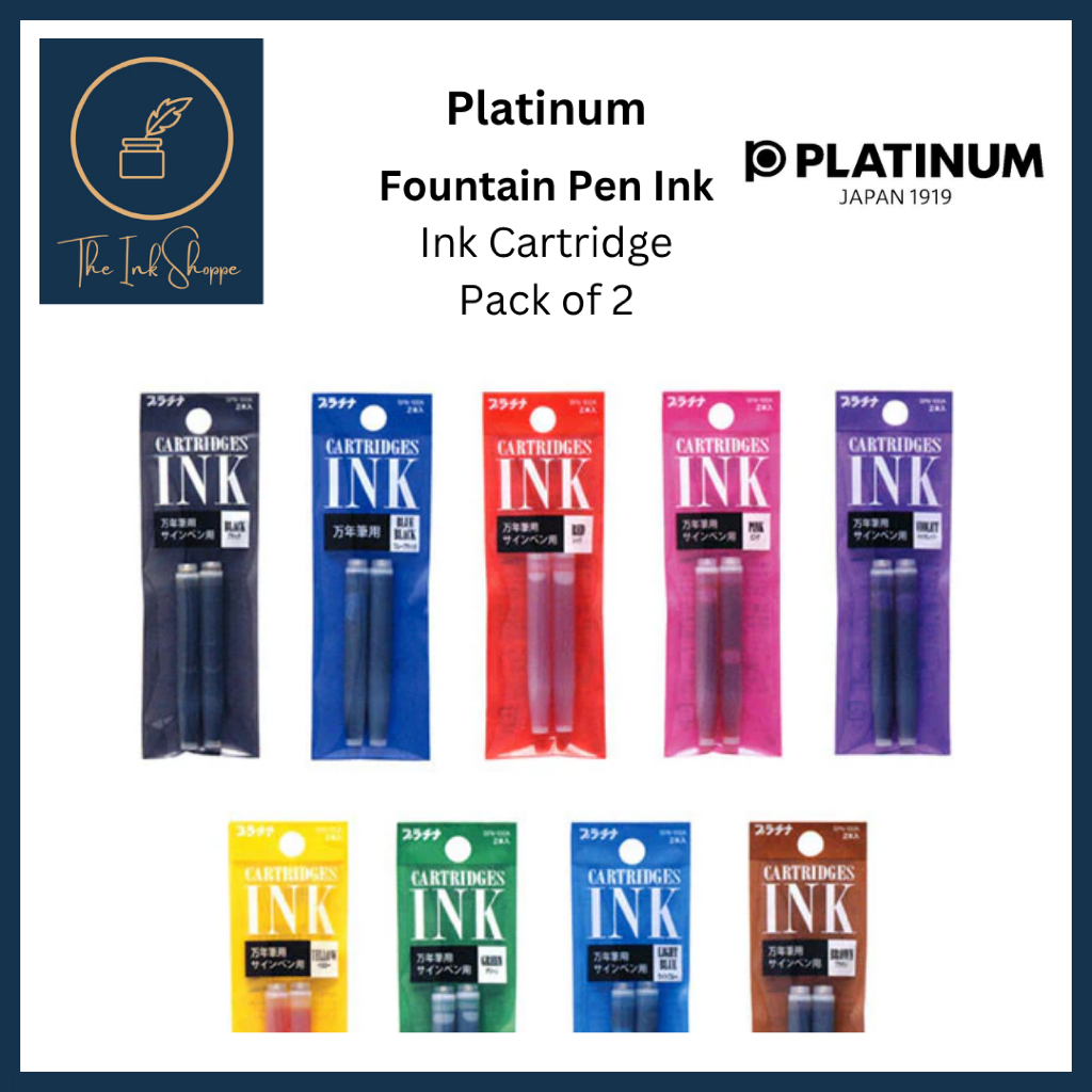Platinum Fountain Pen Ink Cartridge Pack of 2 | Shopee Philippines