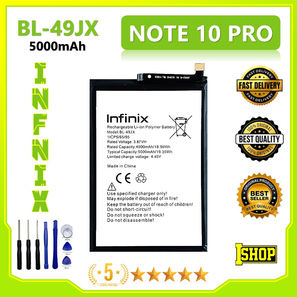 Ishop Battery for Infinix Note 10 Pro | X695 X695D BL-49JX | Shopee ...