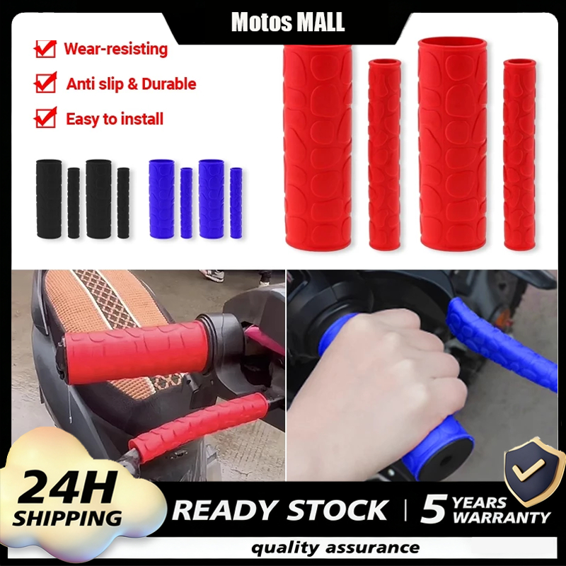 4Pcs Motorcycle Lever Grip Rubber Cover Anti-Slip Silicone Brake Handle ...