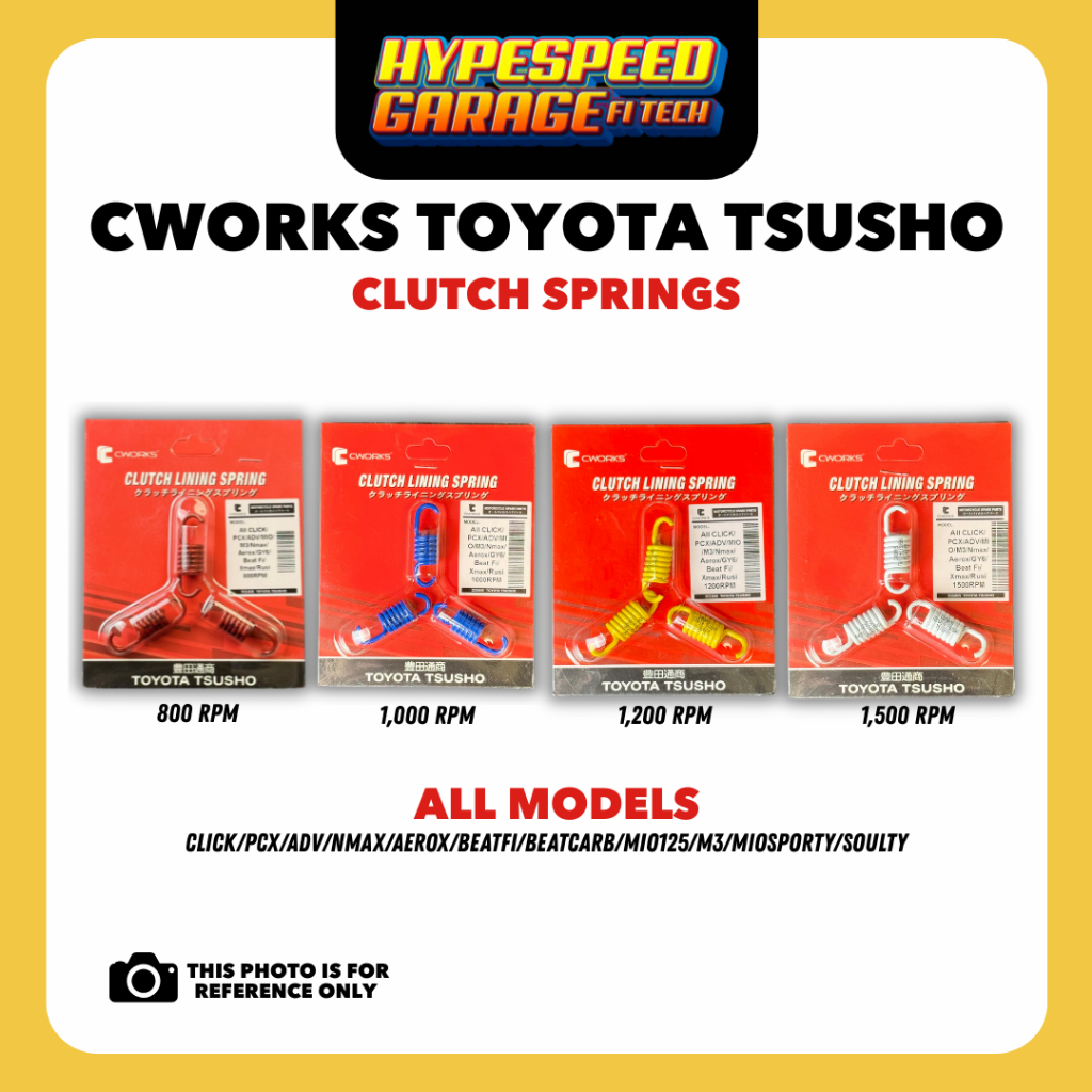 CWORKS TOYOTA TSUSHO CLUTCH SPRINGS FOR CLICK/M3/AEROX/NMAX/PCX/ADV ...