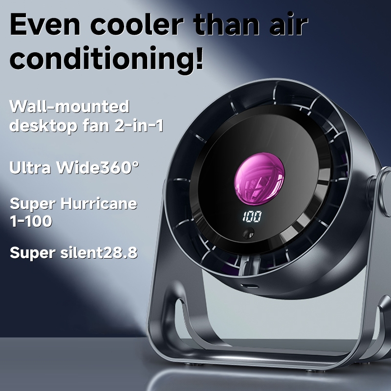 2025 New High Speed Desktop Fan with 100 Wind Speed Settings Digital ...