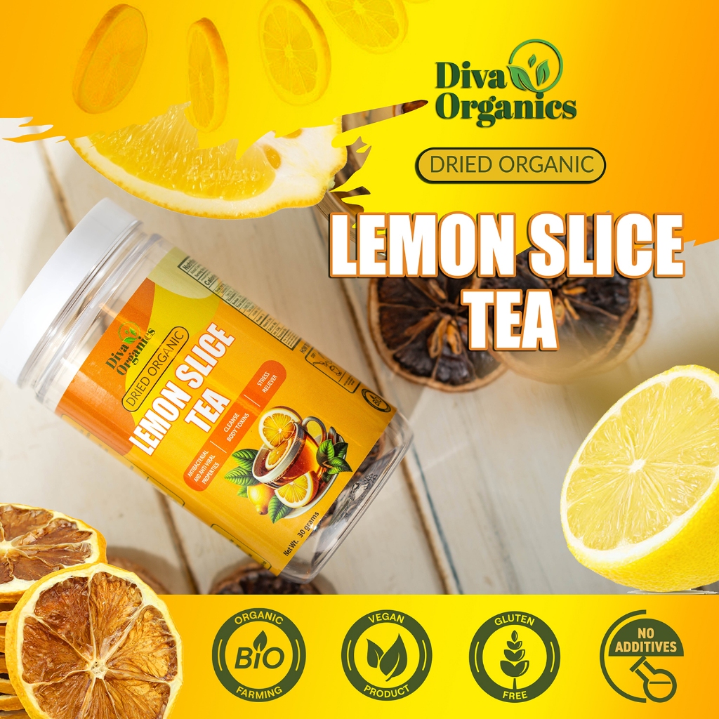 Natural Diva Organics Slice Lemon Tea 30grams | Shopee Philippines