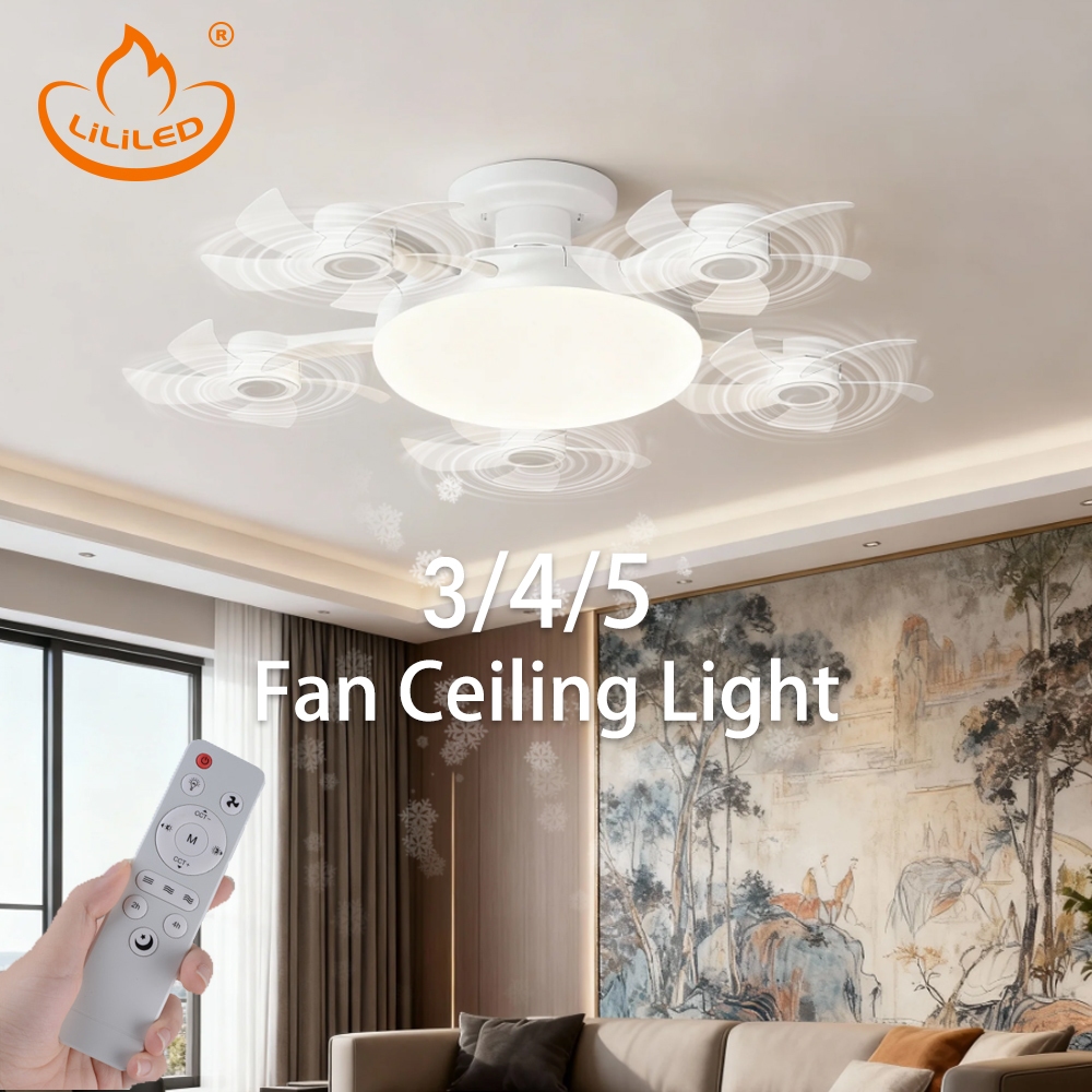 Drone Ceiling 3/4/5 Fan Light AC220V 54CM 3 Color 2-IN-1 With Remote ...