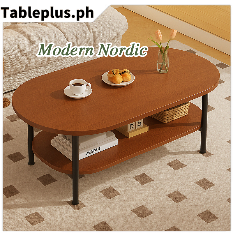 COD Walnut Coffee Table for Living Room Nordic Modern Nesting Center ...