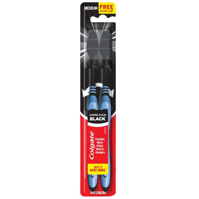 Colgate Toothbrush Super Flexi Medium Black Twin Pack | Shopee Philippines