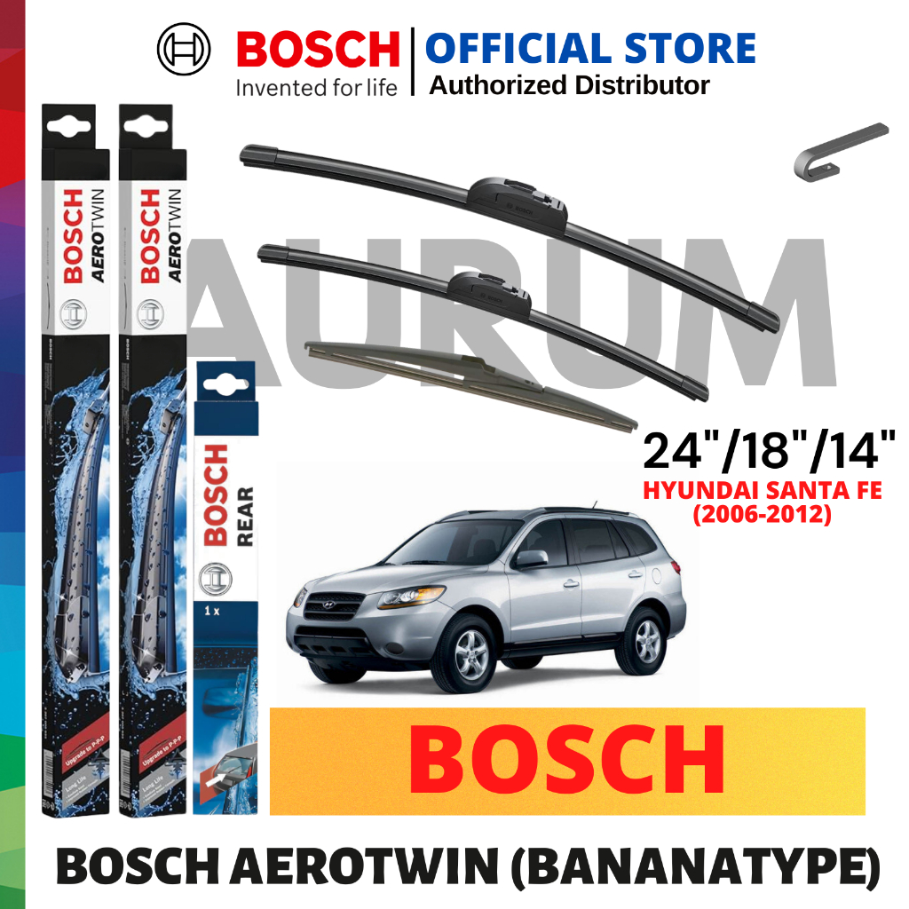 Bosch Aerotwin Wiper Blade front and rear set for Hyundai Santa Fe 2006-2012 (24/18/14) 3pcs ...