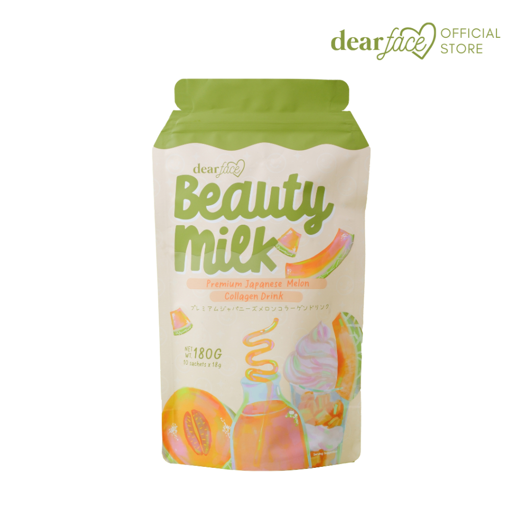 DEAR FACE Beauty Milk Melon 180g | Premium Japanese Melon Collagen ...