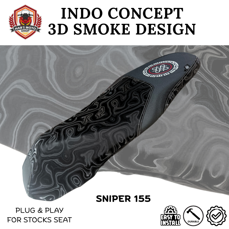 SNIPER 155 INDO CONCEPT 3D SMOKE DESIGN WITH INFINITY LOGO SEAT COVER ...