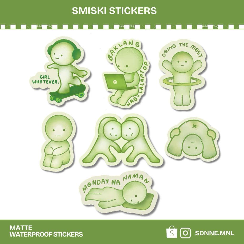SMISKI-INSPIRED WATERPROOF STICKERS [Fan-made Art] | Shopee Philippines