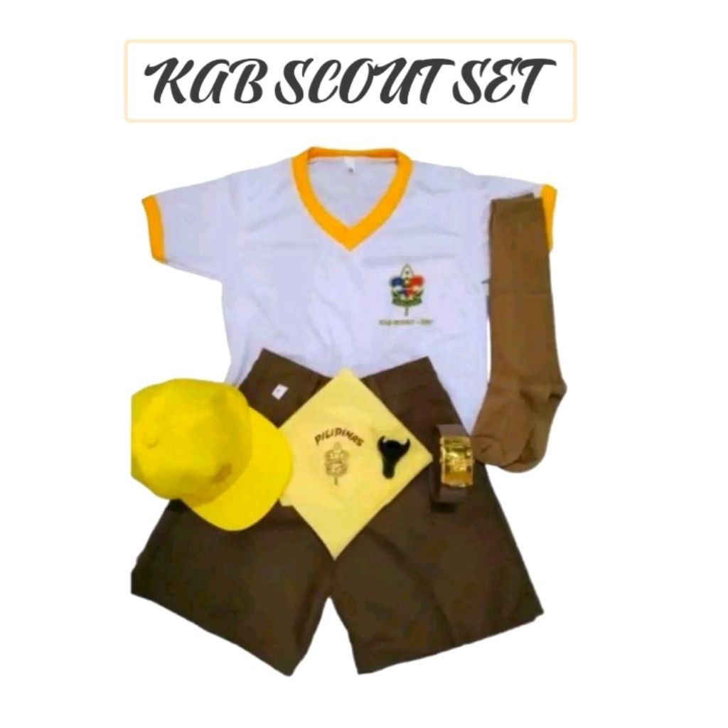 KAB SCOUT YELLOW SET WITH ACCESSORIES SCHOOL UNIFORM | Shopee Philippines