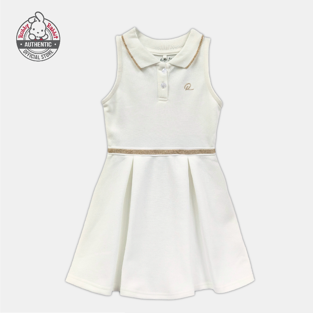 Robby Rabbit Sweet Sparks Above The Knee Sleeveless Pleated Polo Dress ...