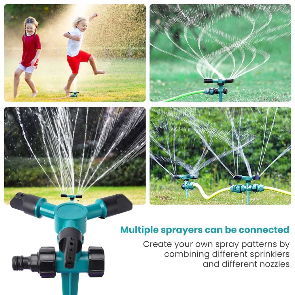 【COD】360-degree automatic rotating sprinkler, multi-functional for ...