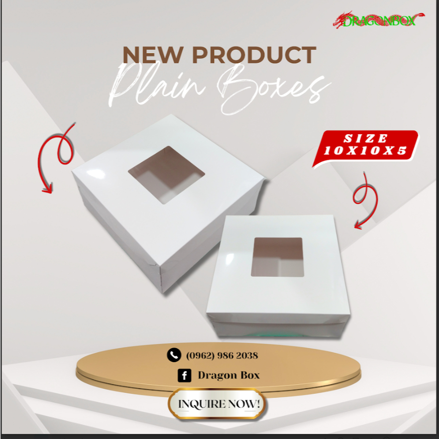 10x10x5 100 Pieces Plain Box Top and bottom | Shopee Philippines