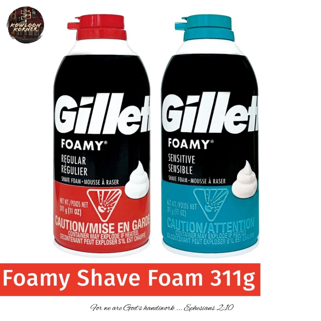 [USA] Foamy Shave Foam 311g - Regular or Sensitive | Shopee Philippines