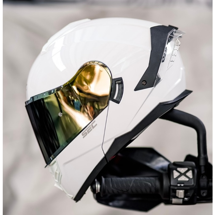 SEC Universe Modular Dual Visor Helmet for Motorcycle (Free Clear Visor ...