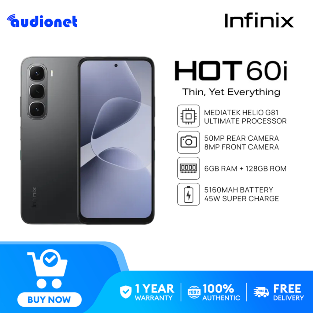 [NEW] Infinix HOT 60i I 6GB + 128GB | MediaTek Helio G81 Ultimate | 6.7 ...