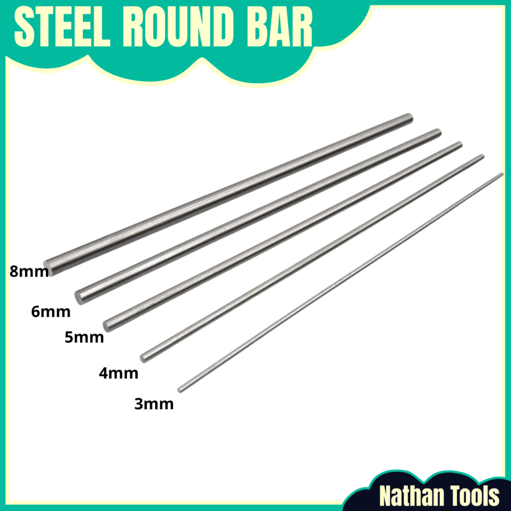 Stainless Steel 304 Shafting Solid Round Bar Rod sizes 1/8", 3/16", 1/4 ...