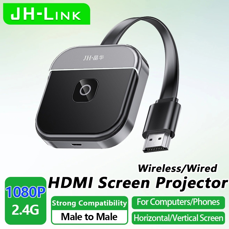 JH-LINK Wireless HDMI Screen Projector 1080P HD Android/IOS Universal ...