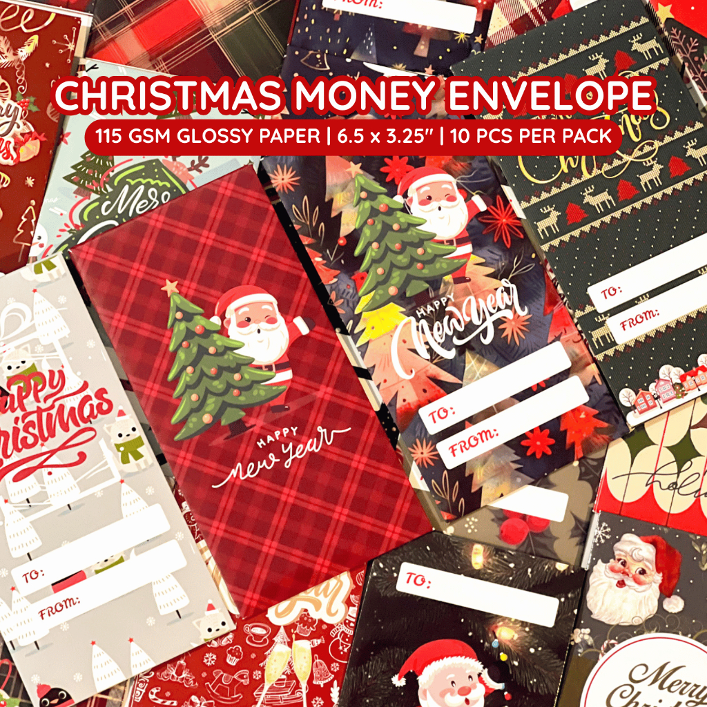10 PCS Christmas Money Envelope Set – Ampao / Angpao | Cute Holiday ...