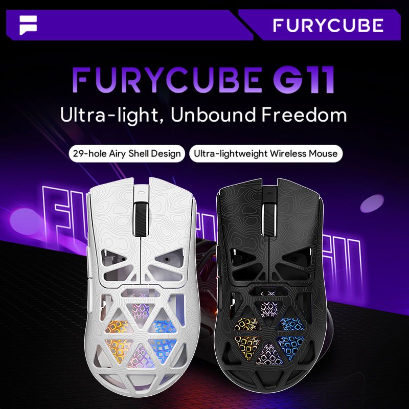 FURYCUBE G11 Mouse Wireless Contours Mice For Gaming Office 3311 Sensor ...