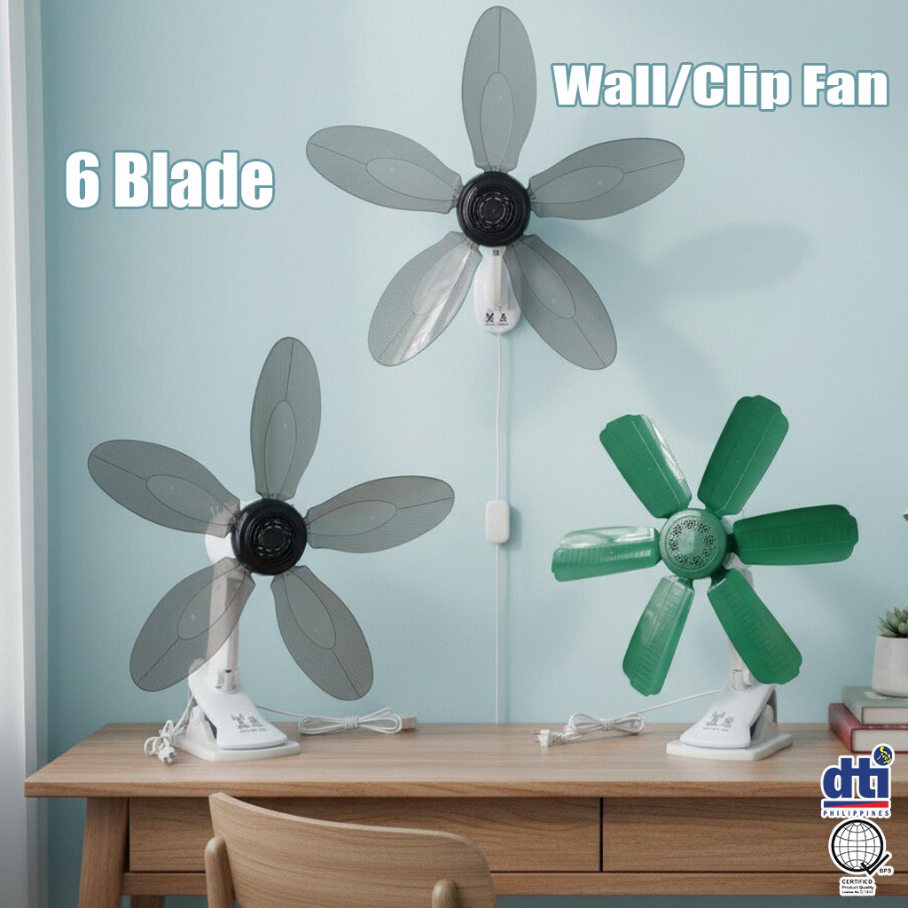 SYCAT BIG FAN 6 Blades Fan Home Electric Fan Wall/Clip Fan Big Anti ...