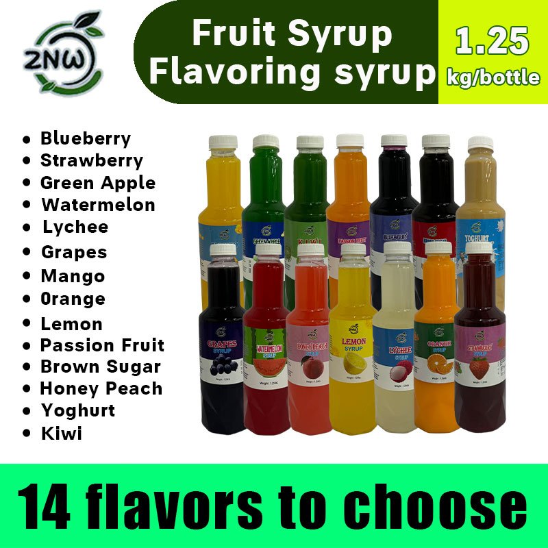 [LOCAL FACTORY]ZNW Syrup/ShureWin Syrup 1.25kg with 14 flavour Perfect ...