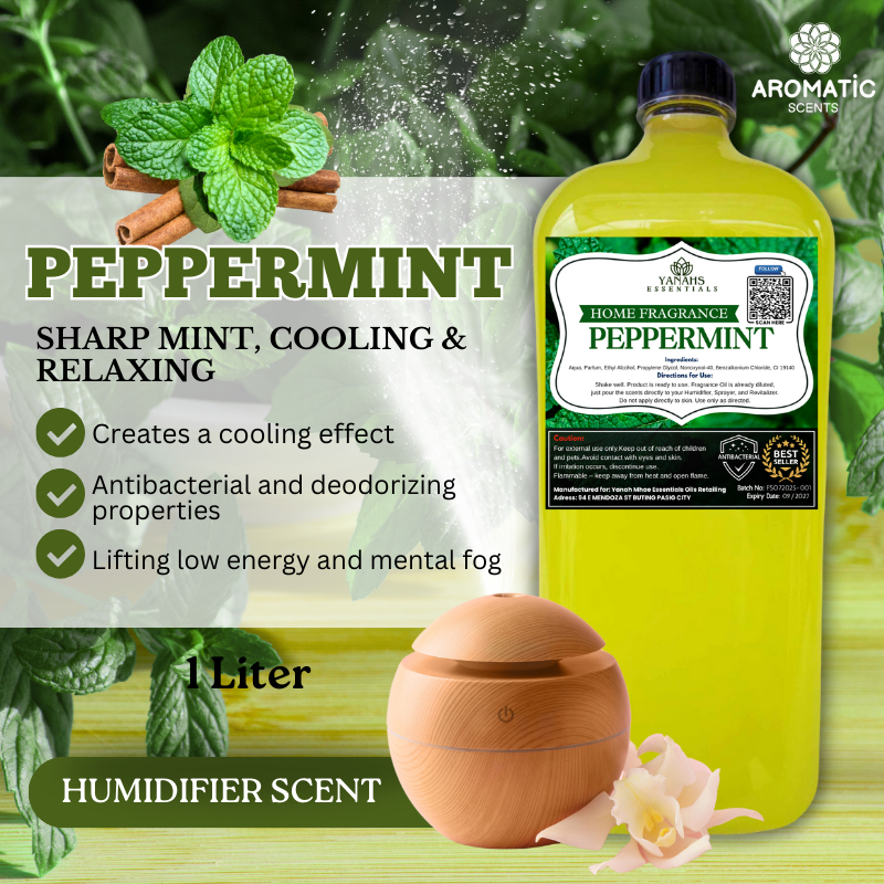 Aromatic PEPPERMINT 1L Water Based Scents for Humidifier, Air Freshener ...