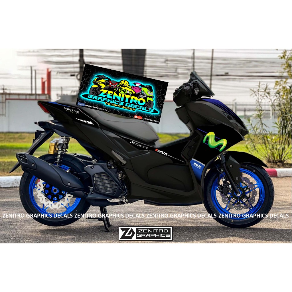 MOVISTAR GP DECALS FOR AEROX V3 ONLY ( ZENITRO GRAPHICS DECALS ...
